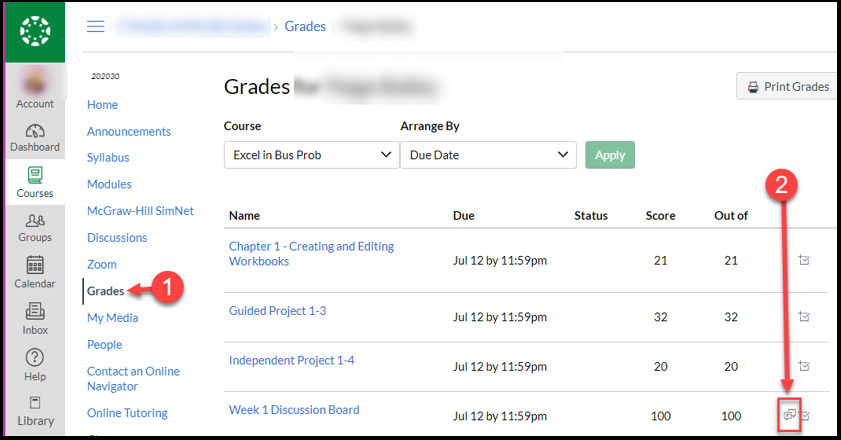 Canvas Assignment Feedback | Wilmington University