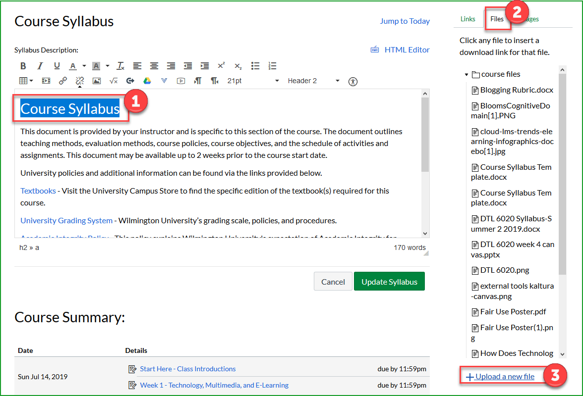 Canvas Training for Faculty | Wilmington University