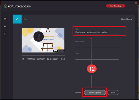 Creating a Screen Recording with Kaltura Capture | Wilmington University